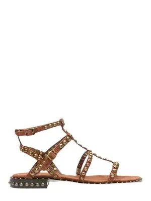 Ash Play Studded Cage Sandals - Brown