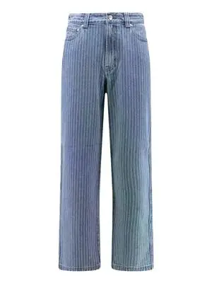 POMPEII Striped Straight-leg Jeans - Blue