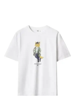 Maison Kitsuné Fox-print T-shirt - White
