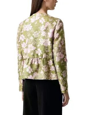 JOOP! Floral-print Peplum Top - Green