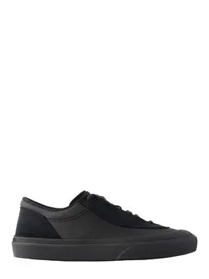 Stone Island Suede-trimmed Canvas Sneakers - Black