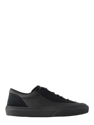Stone Island Suede-trimmed Canvas Sneakers - Black