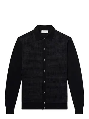 LARDINI Fresco Wool Cardigan - Black