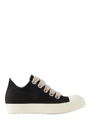 Rick Owens Jumbolace Denim Low Top Sneakers - Black