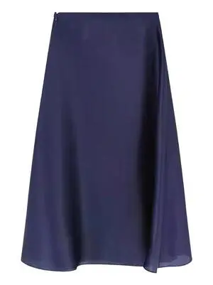 Alberta Ferretti A-line Midi Skirt - Blue