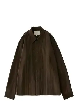 Studio Nicholson Hal Striped Cotton Shirt - Brown