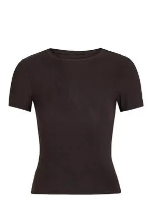TALA Ribbed-knit Short-sleeves T-shirt - Brown