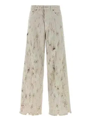 HAIKURE Bethany Distressed Wide-leg Jeans - Neutrals
