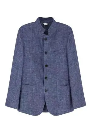 Boglioli Mandarin-collar Button-up Jacket - Blue