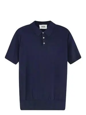 Alpha Studio Short-sleeve Polo Shirt - Blue