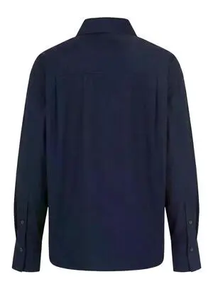 Closed Chest Patch Pocket Button-up Shirt - Blue