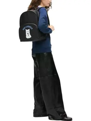 Karl Lagerfeld Large Ikon Choupette Backpack - Black