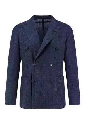 LARDINI Double-breasted Blazer - Blue