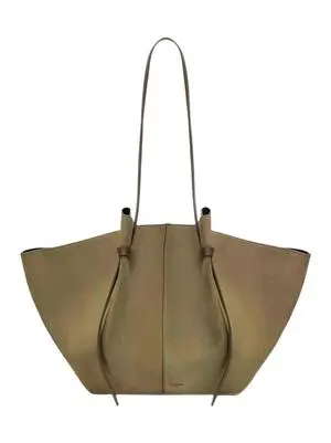 Yuzefi Large Mochi Suede Shoulder Bag - Green