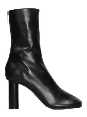 Paris Texas Alice Snakeskin-effect Block-heel Boots - Black