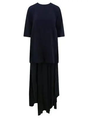 SEMICOUTURE Ally Asymmetric Dress - Blue