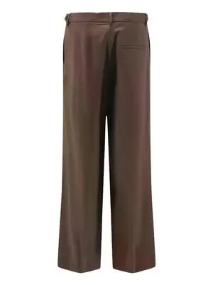 ALYSI Wide-leg Trousers - Brown