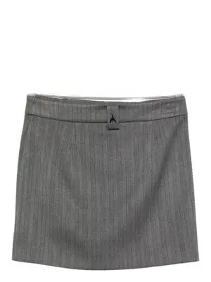 Patrizia Pepe Pinstriped Mini Skirt - Grey