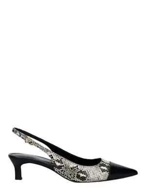 Michael Kors Amara Snake-effect Pointed-toe Pumps - Neutrals