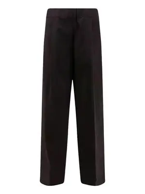 SEMICOUTURE High-waisted Wide-leg Trousers - Brown