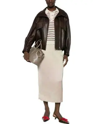 MAJE Maje Zip-Fastening Midi Skirt