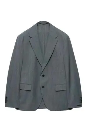 Prada Single-breasted Wool Blazer - Grey