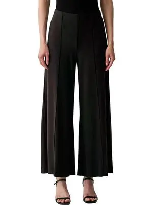 Joseph Ribkoff Dark Pintuck Detail Palazzo Pants - Brown