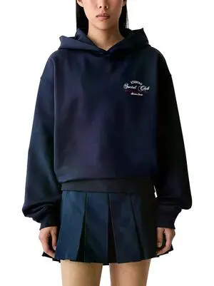 Iceberg Logo Embroidered Hoodie - Blue