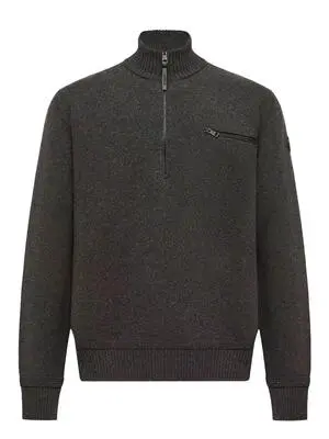 Moncler Half-zip Knitted Sweater - Grey