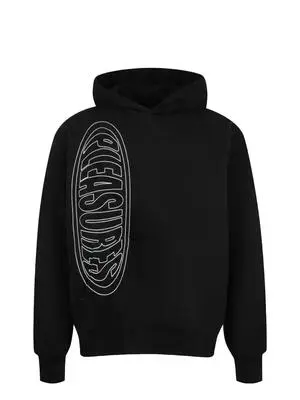 PLEASURES Pleasures Ellipse Logo-Print Hoodie