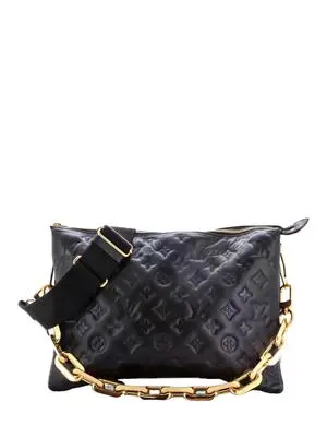 LOUIS VUITTON Coussin Bag Monogram Embossed Lambskin Mm - Black