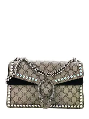 Gucci Dionysus Gg Coated Canvas Medium Shoulder Bag - Black
