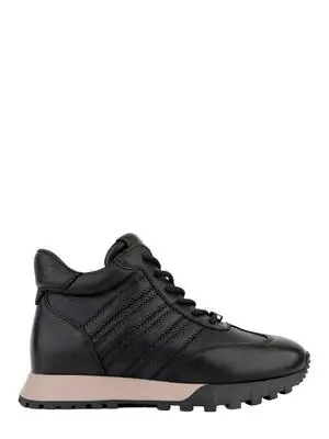 LINDA BAUMANN Quilted High-top Sneakers - Black