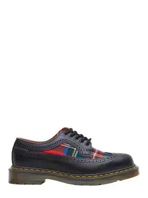 Dr. Martens Tartan Panel Brogue Derby Shoes - Black