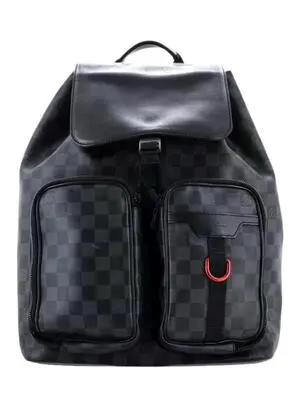 LOUIS VUITTON Utility Damier Graphite Backpack - Black