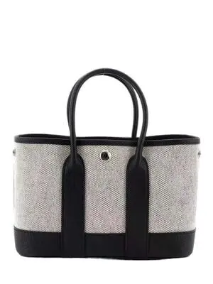 Hermès Neo Garden Toile And Leather 23 Tote Bag - Black