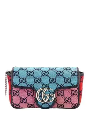 Gucci Gg Marmont Super Mini Crossbody Bag - Multicolour