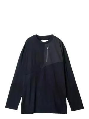 YOSHIOKUBO Zip-pocket Panelled T-shirt - Black