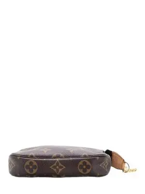 LOUIS VUITTON Pochette Accessoires Monogram Canvas Mini Clutch Bag - Brown