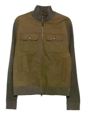 Moncler Panelled Zip-up Sweater - Green