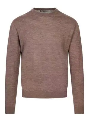 Canali Nuvola Crew-neck Sweater - Brown
