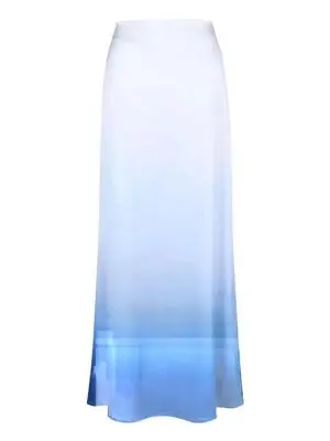 BAOBAB Sinai Ombré-effect Silk Maxi Skirt - Blue