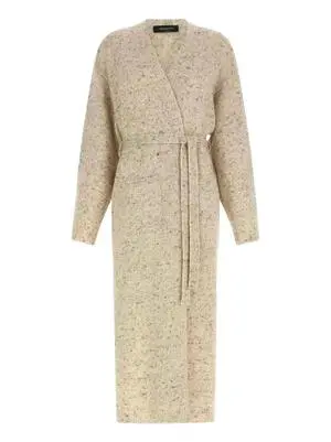 Fabiana Filippi Donegal Belted V-neck Cardigan - Neutrals