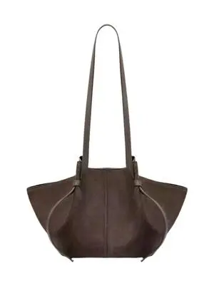 Yuzefi Mochi Suede Shoulder Bag - Brown