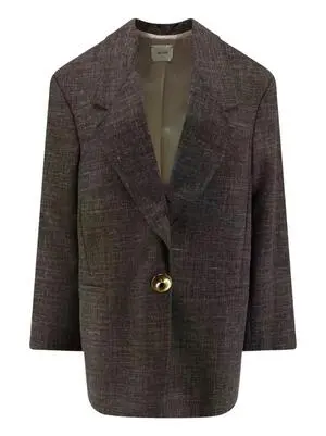 ALYSI Single-breasted Blazer - Brown