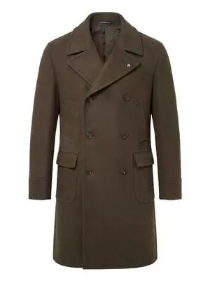 Tagliatore Double-breasted Wool Coat - Brown