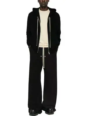 Rick Owens Zip-up Drawstring Hoodie - Black