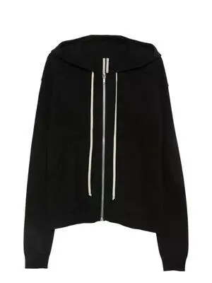 Rick Owens Zip-up Drawstring Hoodie - Black