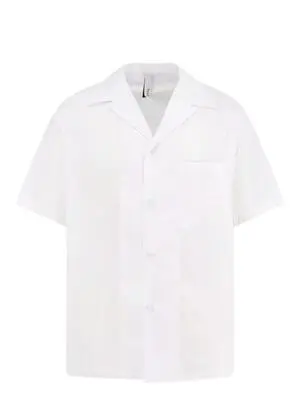 HEVO Short-sleeve Bowling-collar Shirt - White