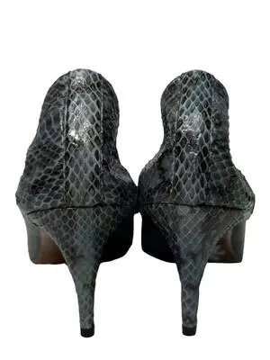 LANVIN Snake-effect Leather Pumps - Grey